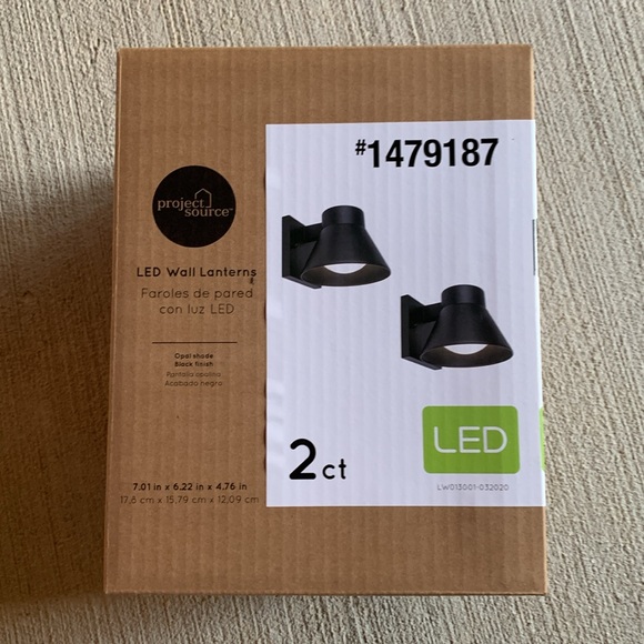 Wall Decor | Wall Lights Project Source 2pack 476in Black Dark Sky ...